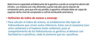 índice de octanaje para motor a gasolina | PPTX