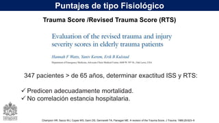 Índice de severidad en trauma | PPTX
