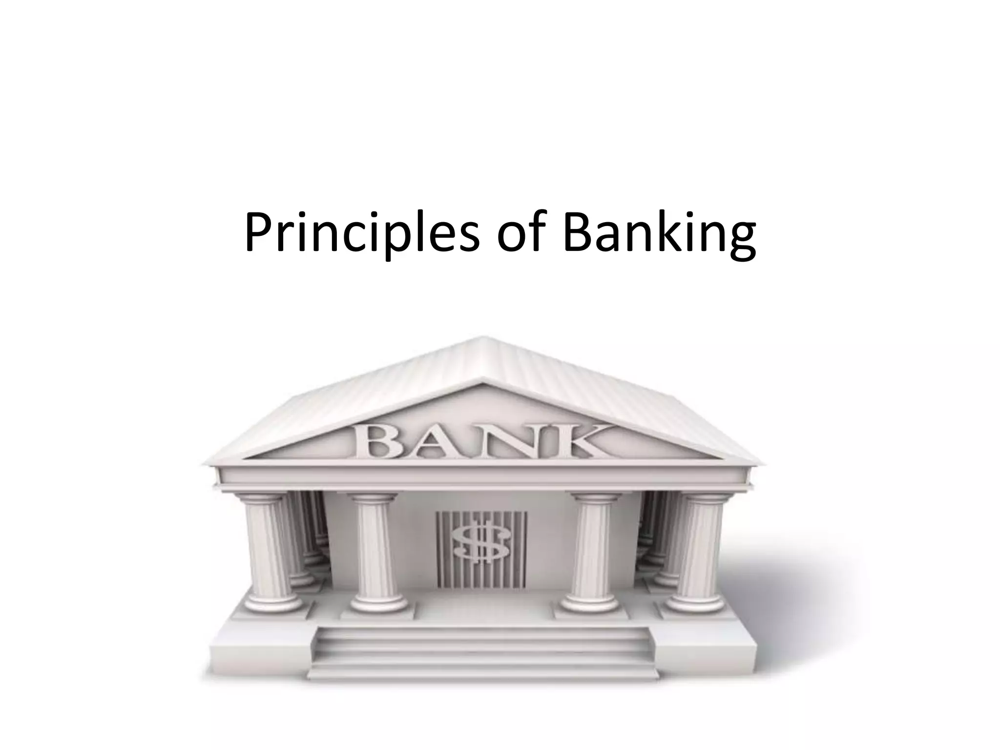Principles Of Banking Sector | PPTX