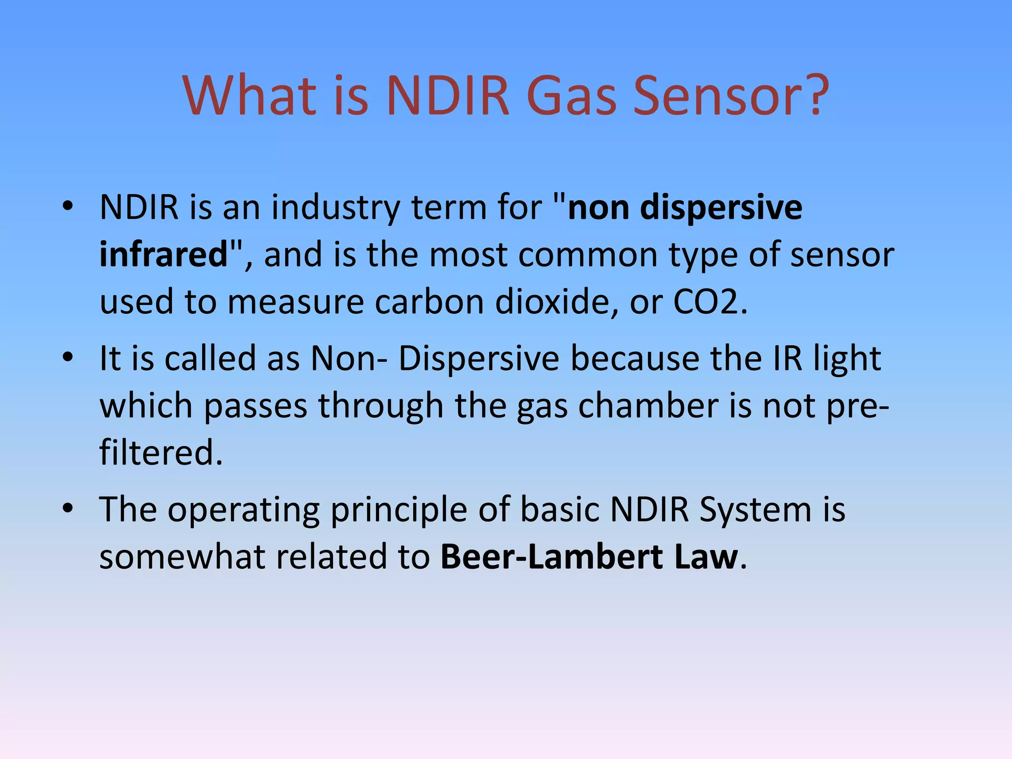 Ndir gas sensor | PPTX