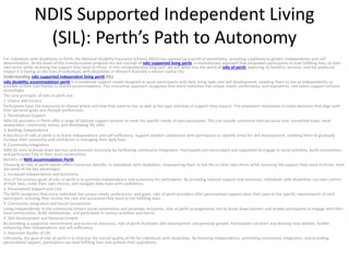 NDIS Supported Independent Living (SIL) Perth’s Path to Autonomy.pptx