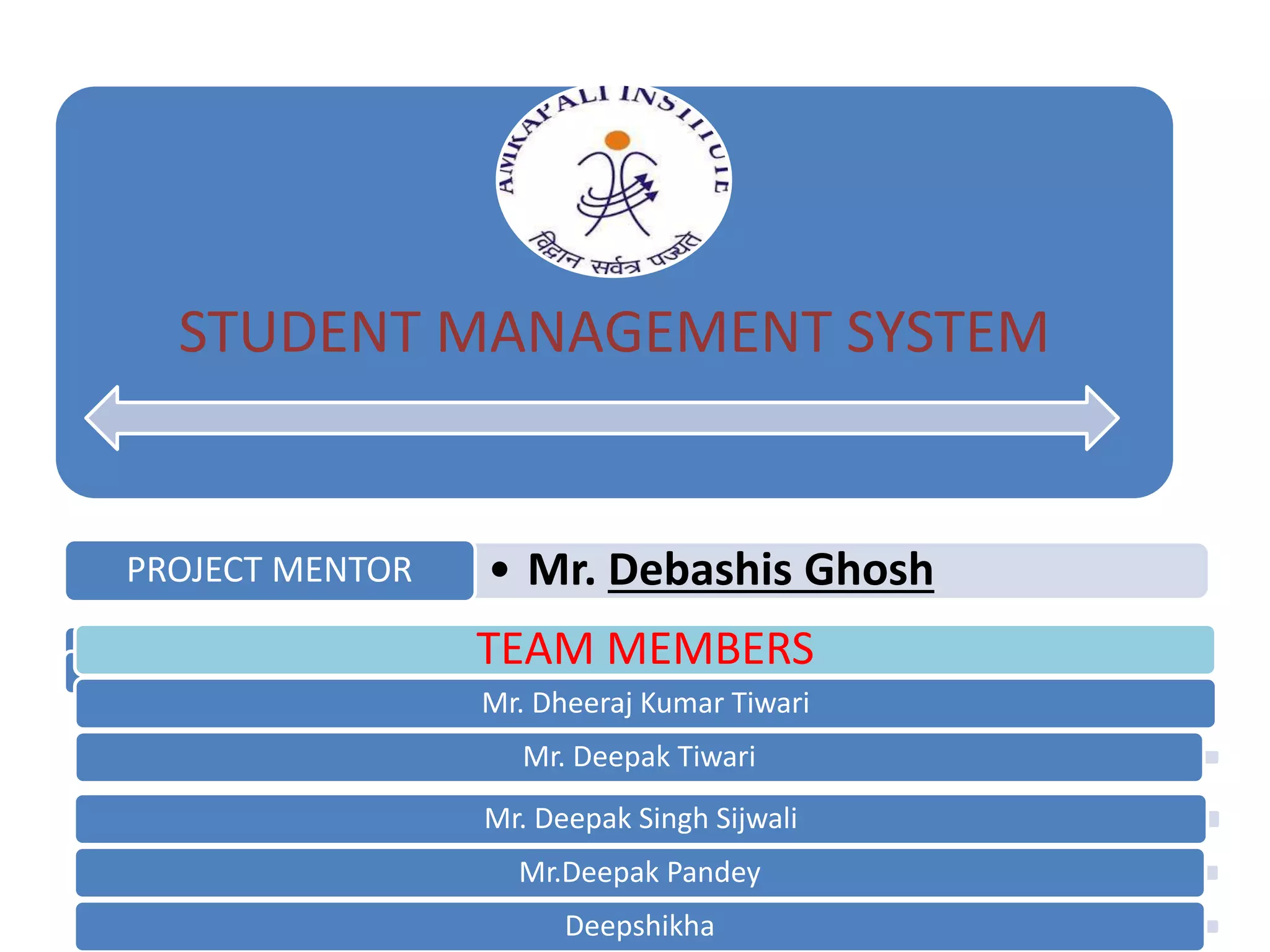 Student Management System best PPT | PPTX