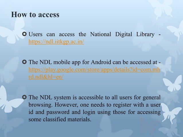 NDLI.pptx | Search | Internet