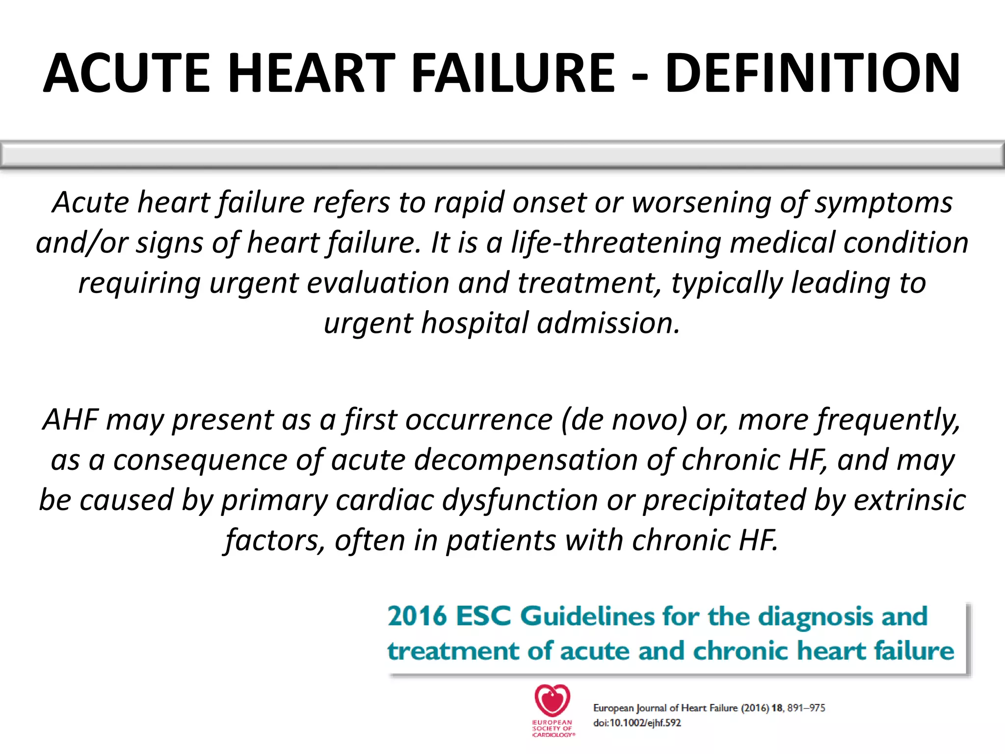 Principles of management of acute heart failure | PPTX