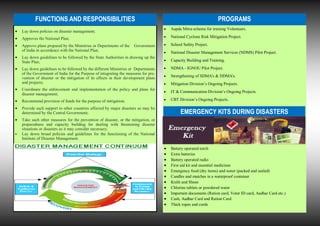 National Disaster Management Authority- INDIA | PDF