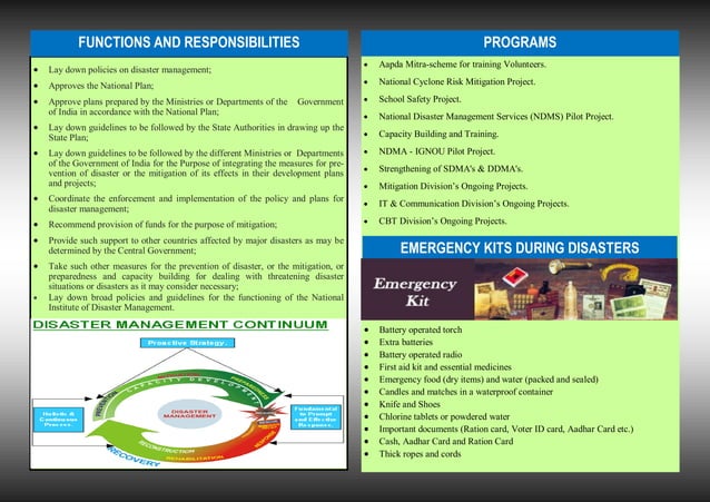 National Disaster Management Authority- INDIA | PDF | Business | Business and Finance