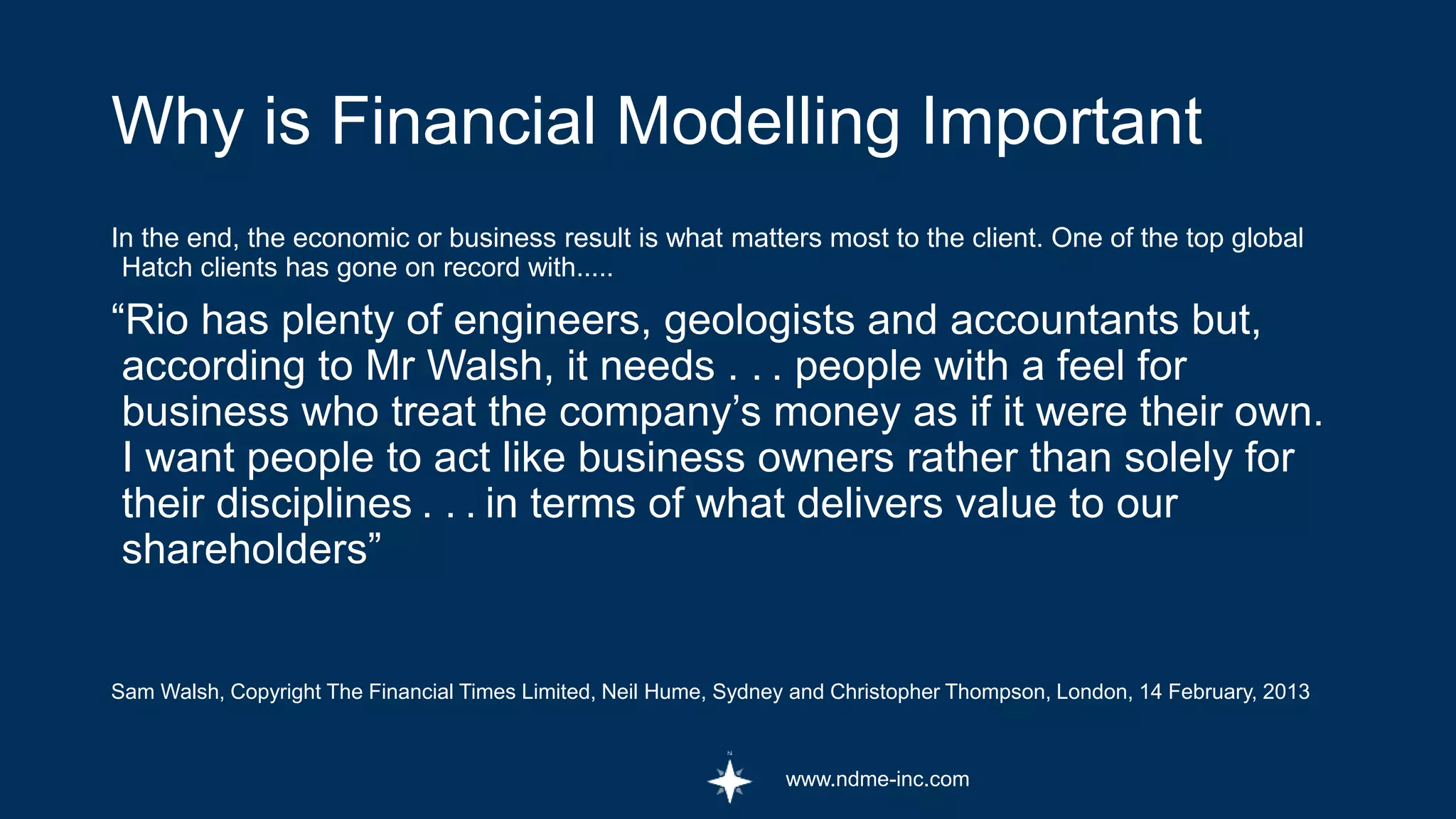 Why is Financial Modelling important in doing a mining project? | PPT ...