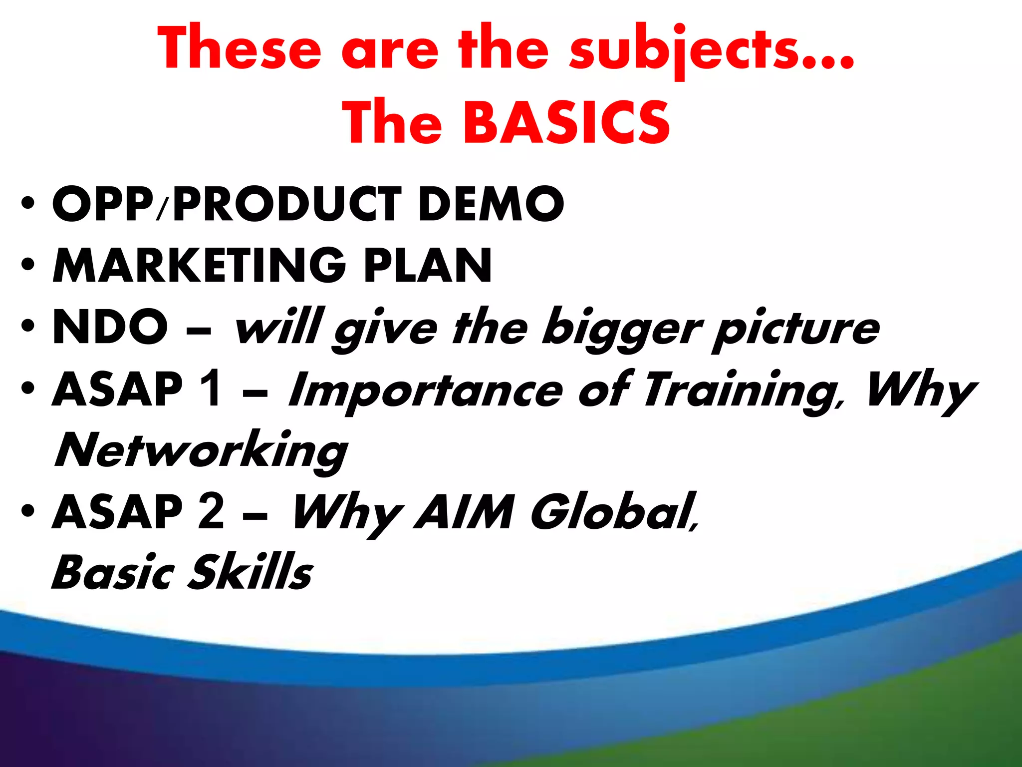 New Distributor's Orientation | PPTX