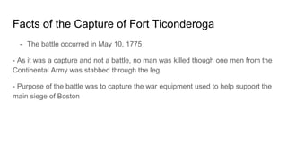 The Capture of Fort Ticonderoga | PPTX