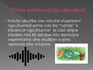 Ndotja Akustike ne zonat e qytetit | PPTX