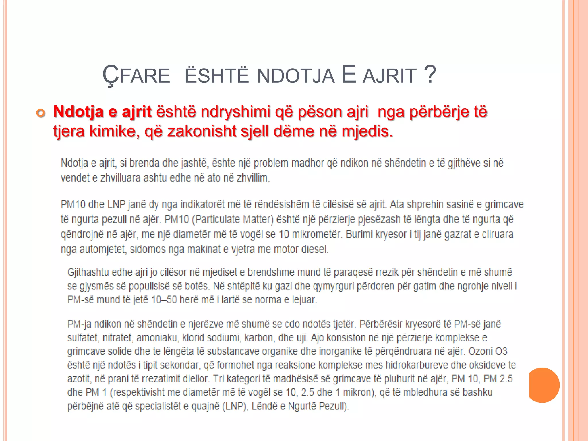 Ndotja e Ajrit | PPTX