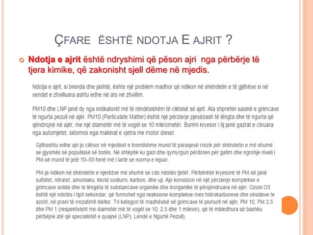 Ndotja e Ajrit | PPTX