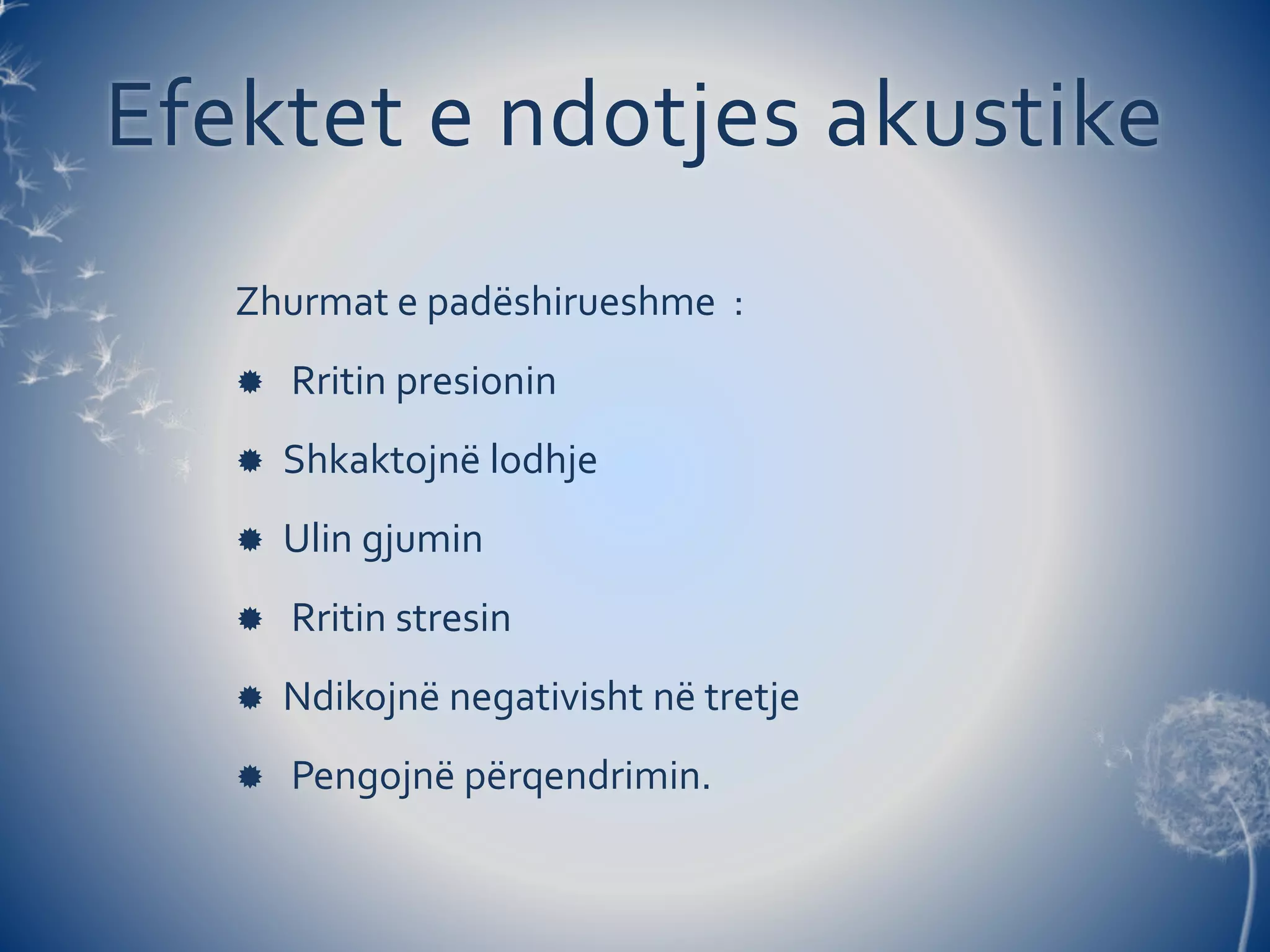 Ndotja akuustike | PPTX