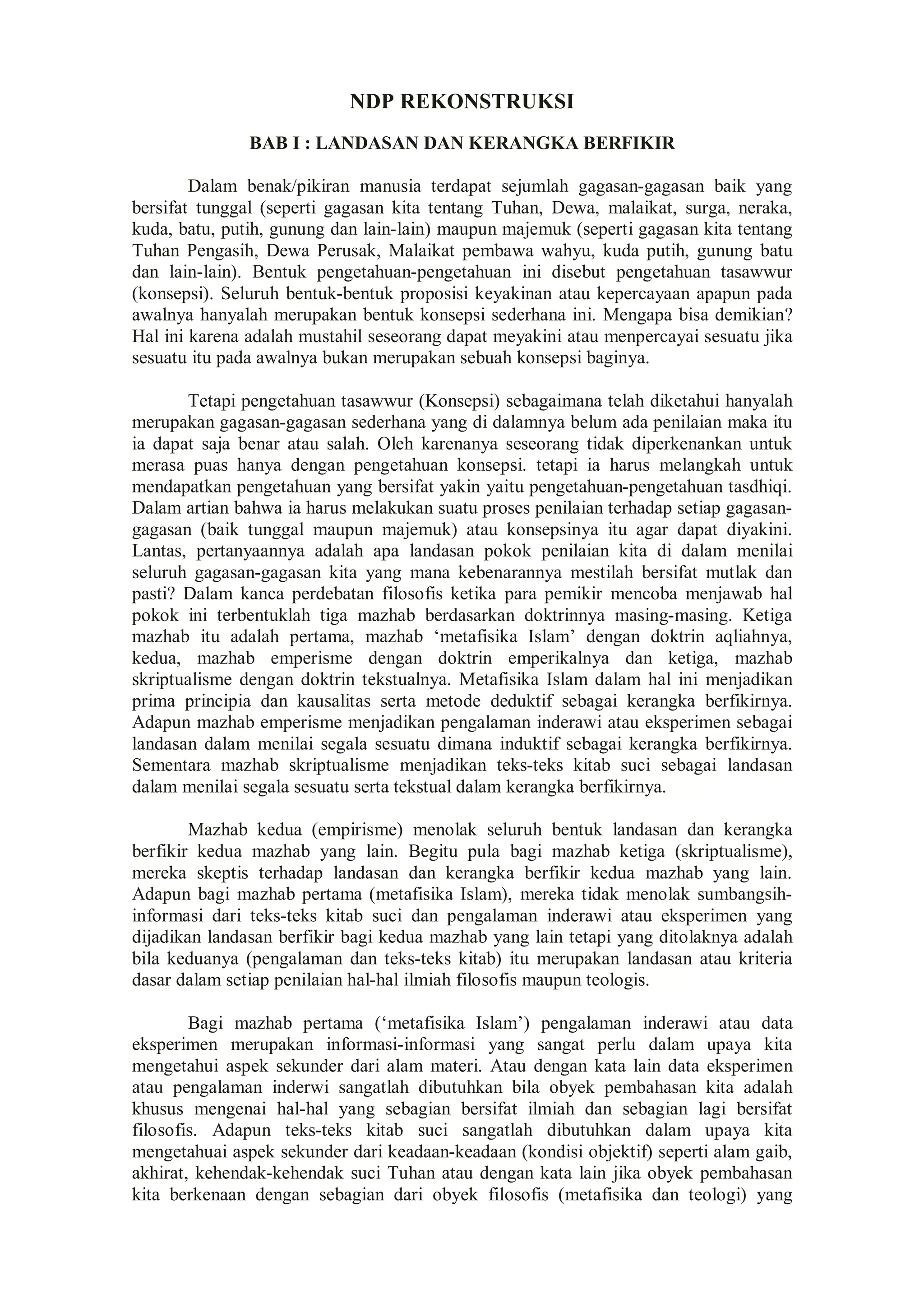 Ndp rekonstruksi | PDF