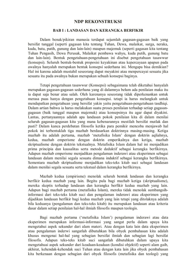 Ndp rekonstruksi | PDF