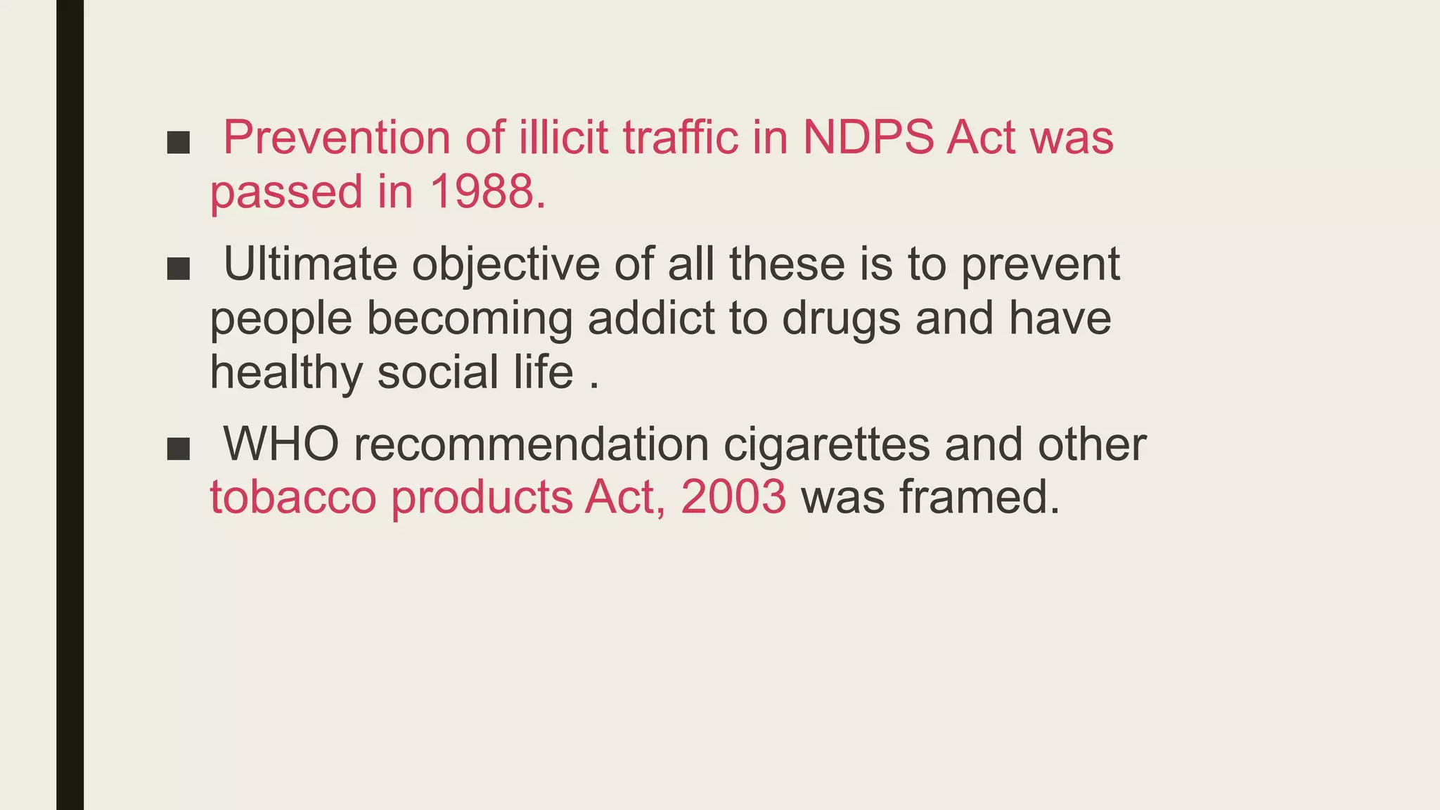 NDPS Act 1985 and Rules | PPTX
