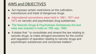 NDPS Act 1985 and Rules | PPTX