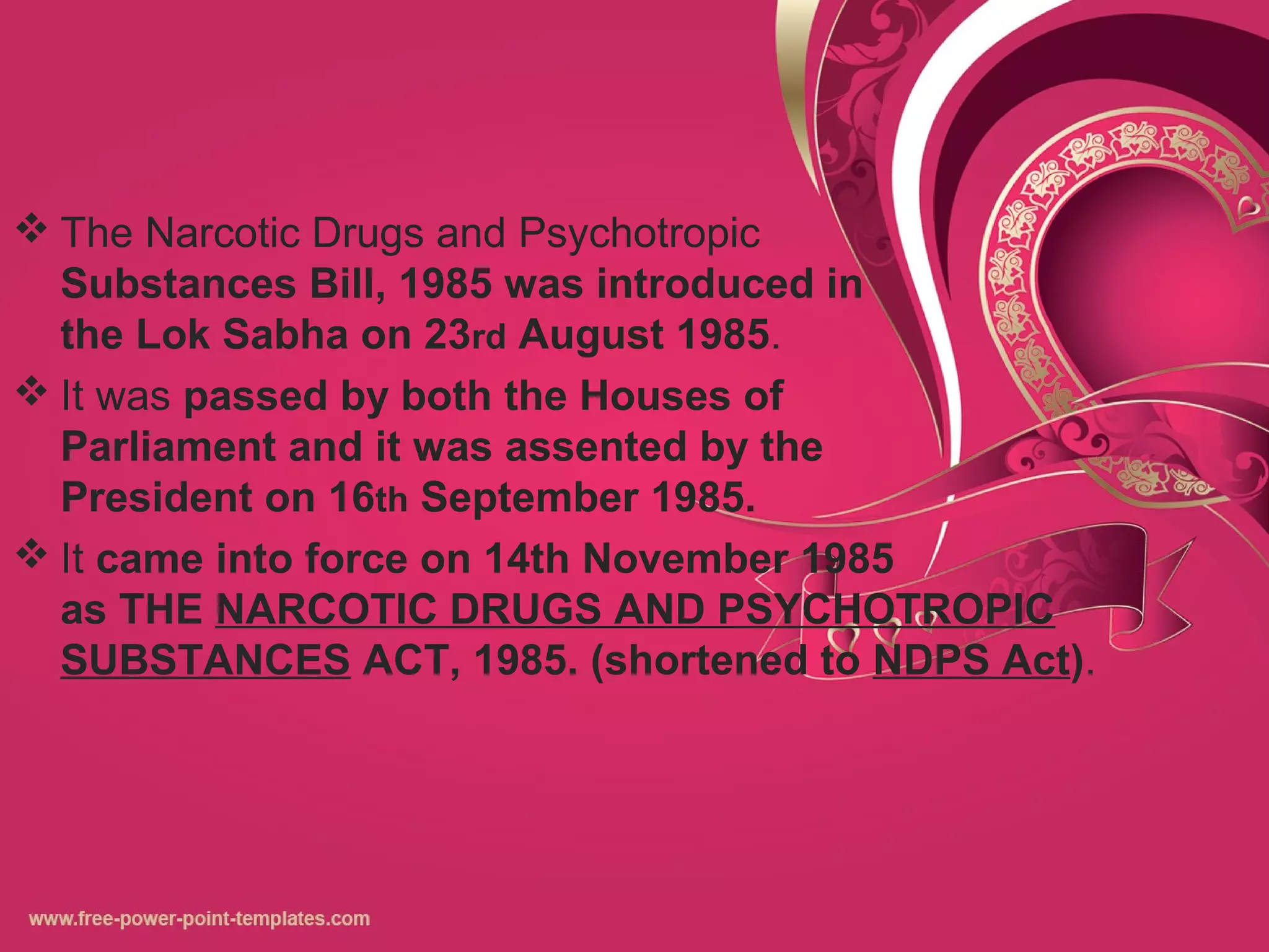 Ndps act | PPT