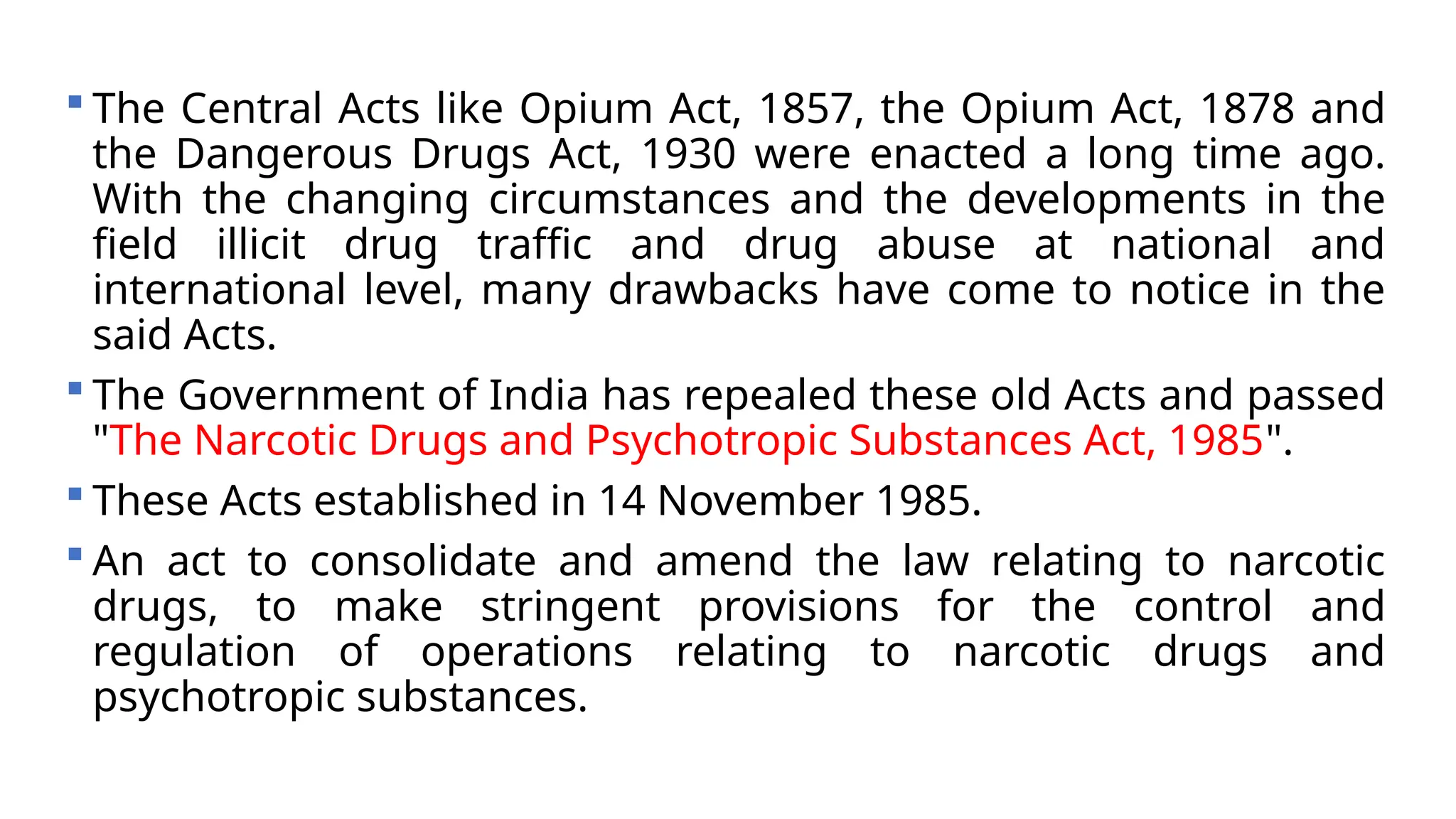 Narcotic Drugs and Psychotropic Substances Act, 1985 – Control ...