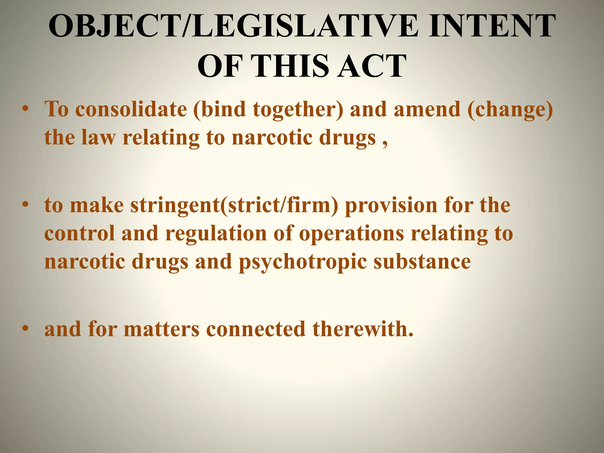 NDPS ACT 1985 | PPTX