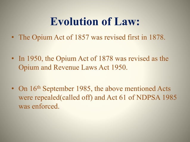 NDPS ACT 1985 | PPTX | Illegal Drugs, Tobacco, eCigarettes, Vaping ...