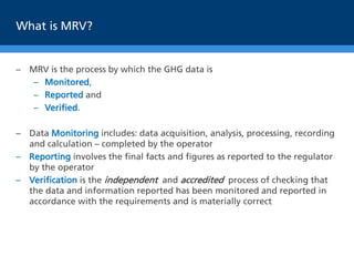 Carbon Monitoring Reporting & Verification (MRV) - The LRQA Perspective ...