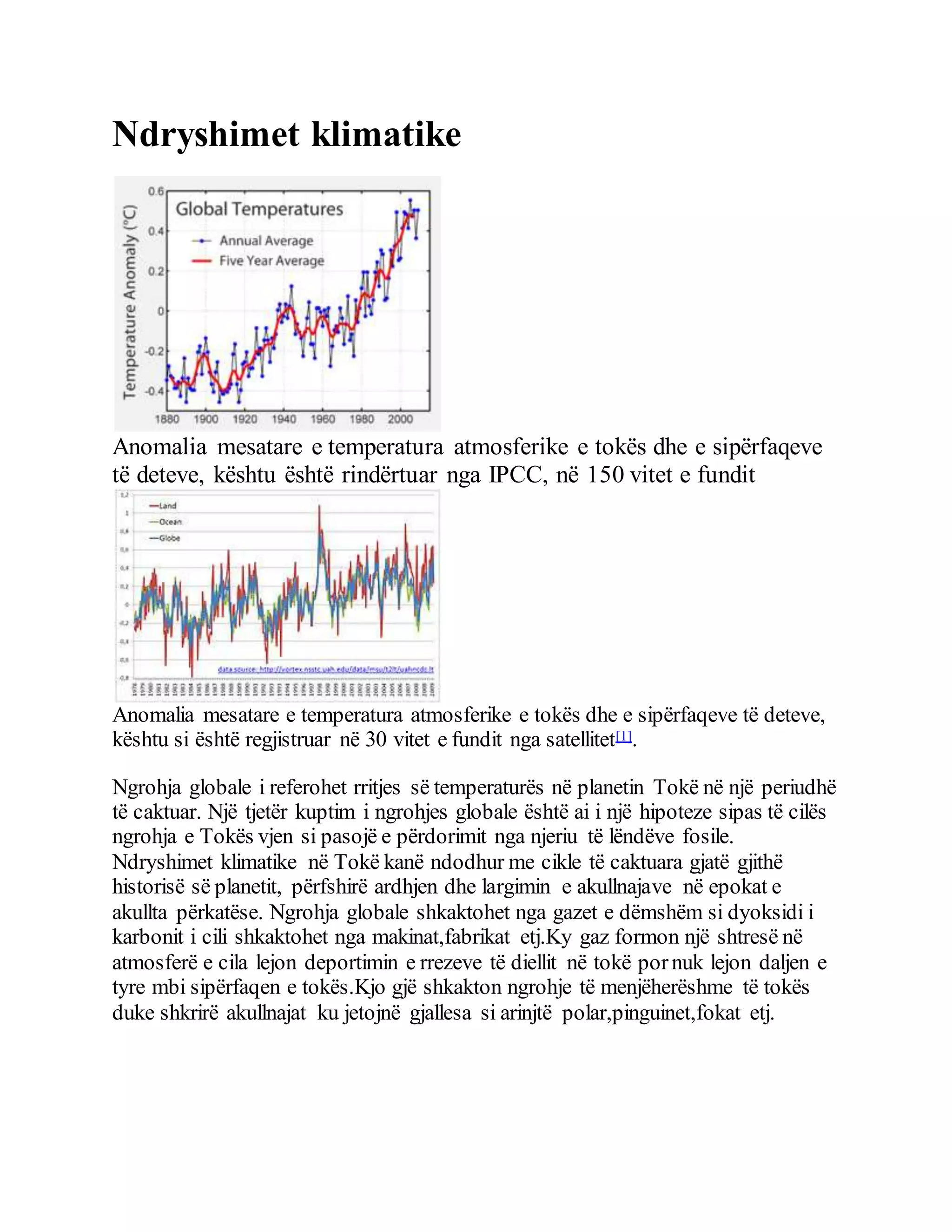 Ndryshimet klimatike | DOCX