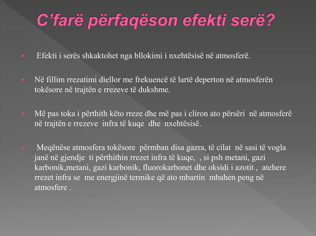 Ndikimi i efektit sere ne jeten e perditshme | PPTX