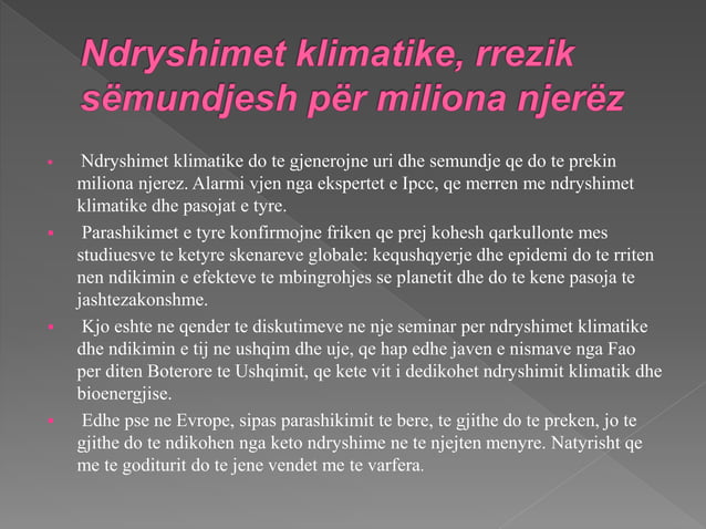 Ndikimi i efektit sere ne jeten e perditshme | PPTX