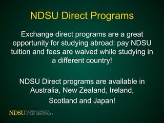NDSU Direct Programs | PPT