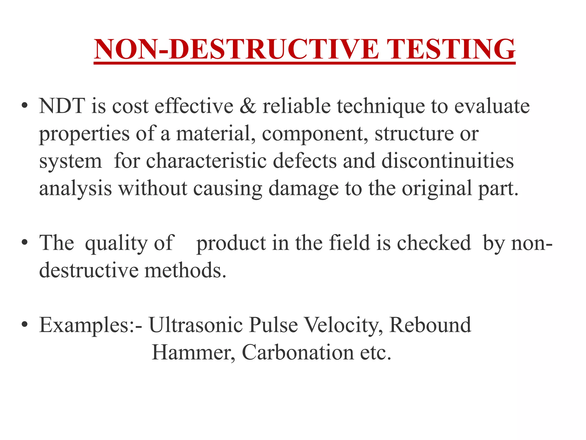 Nondestructive Testing (NDT) | PPTX