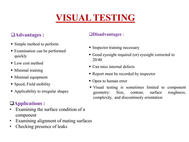 Nondestructive Testing (NDT) | PPTX | Eye and Vision Conditions ...