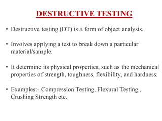 Nondestructive Testing (NDT) | PPTX