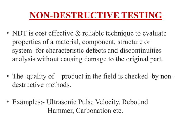 Nondestructive Testing (NDT) | PPTX | Eye and Vision Conditions ...
