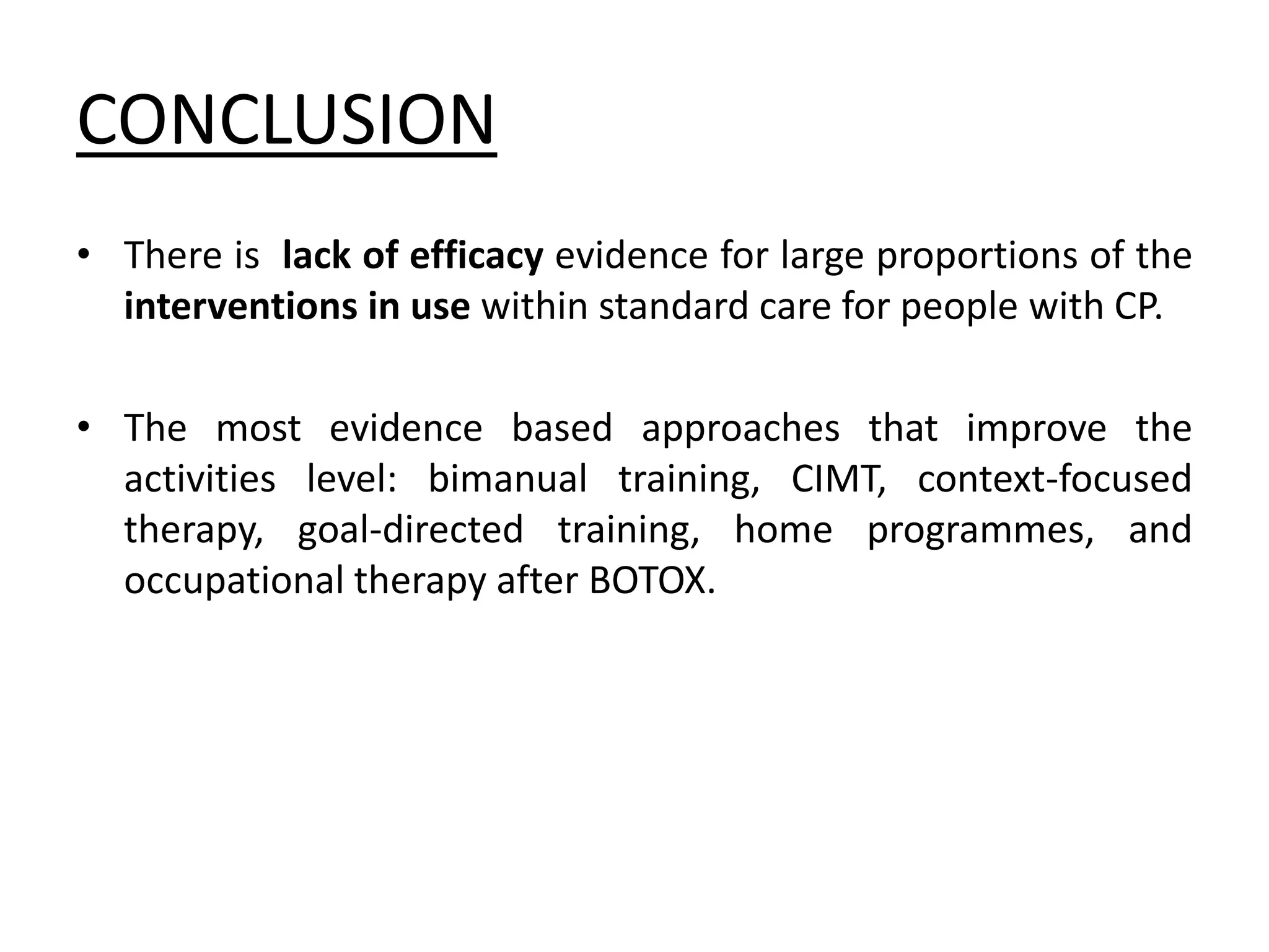 Neurodevelopemental Therapy (Bobath approach)- Principles and Evidence ...