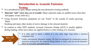 non destructive testing_ Acoustic emission testing | PPTX
