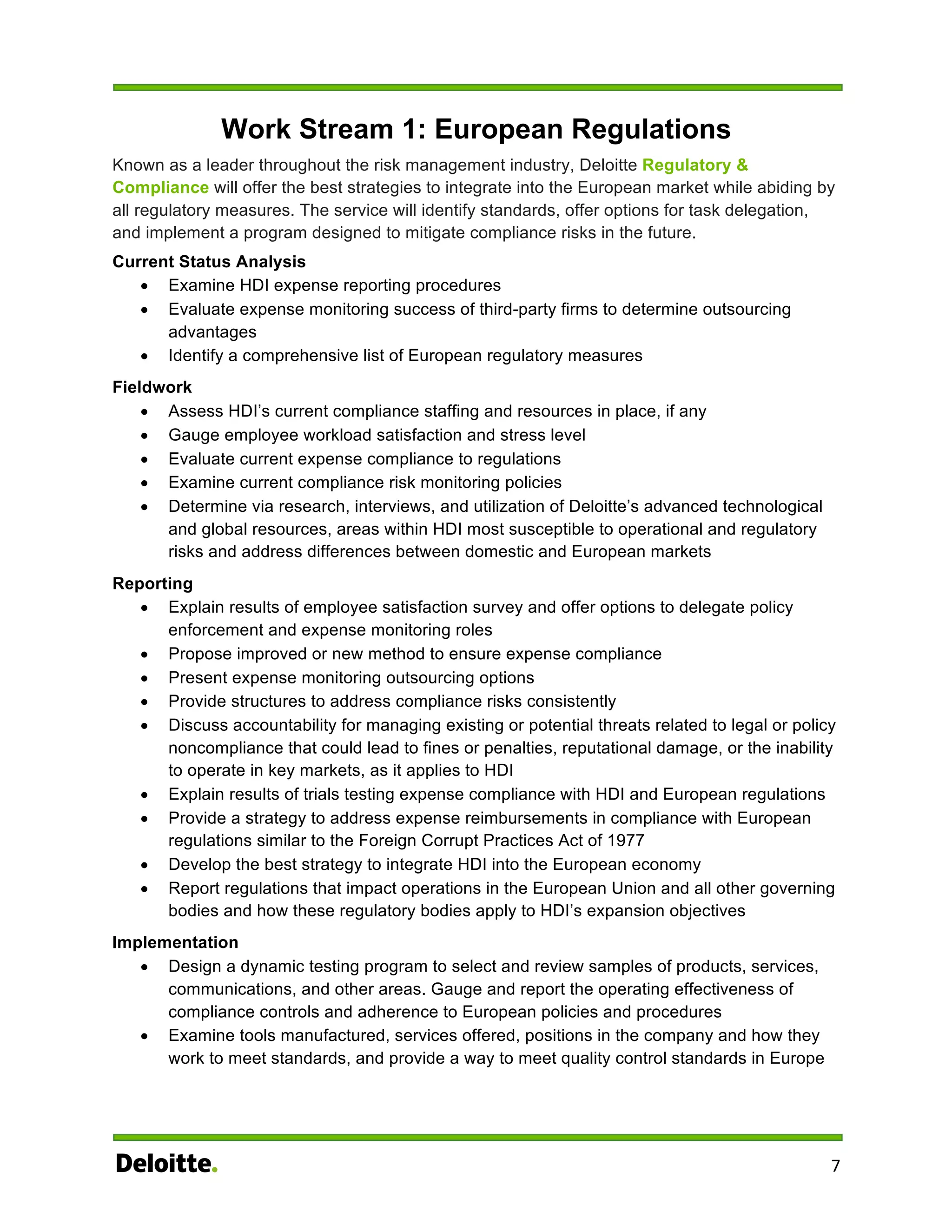 Deloitte Advisory RISE Case Competition | PDF