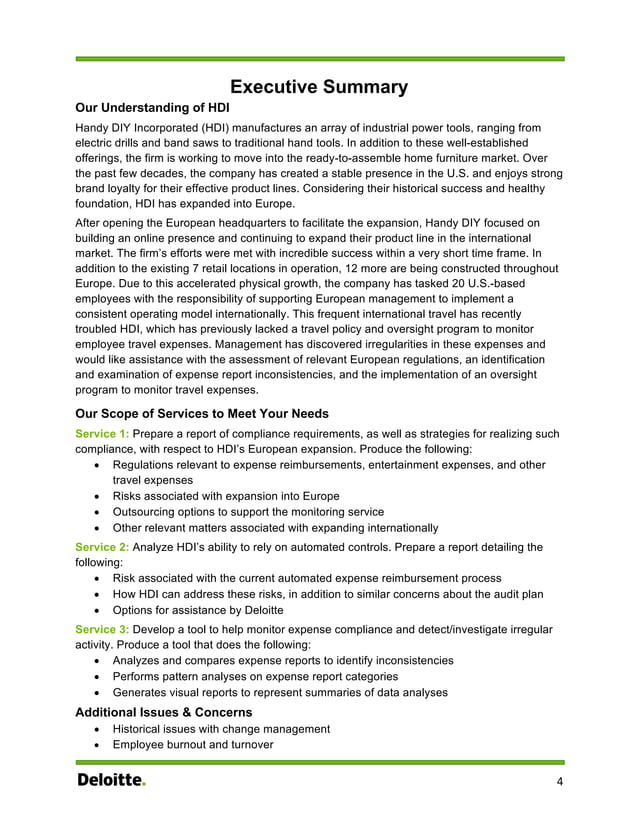 Deloitte Advisory RISE Case Competition | PDF