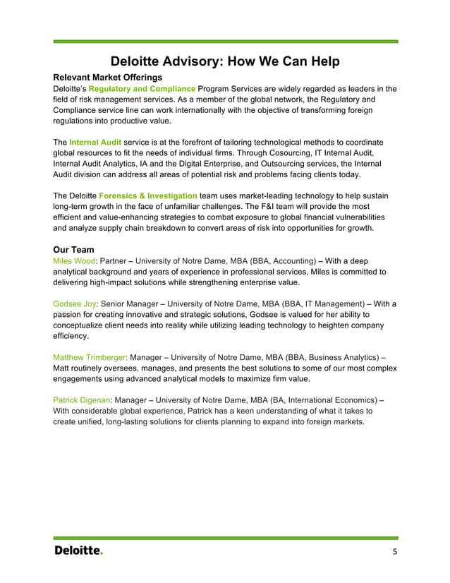 Deloitte Advisory RISE Case Competition | PDF
