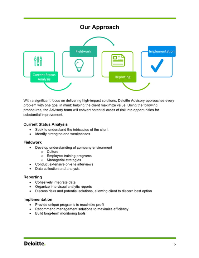 Deloitte Advisory RISE Case Competition | PDF
