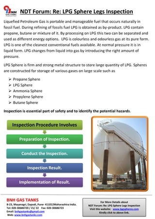 Ndt Forum, Re LPG Sphere Legs Inspection | PDF
