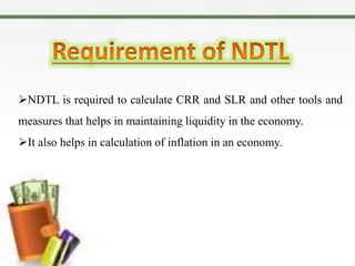 Ndtl (Net deamnd and time liability) | PPTX