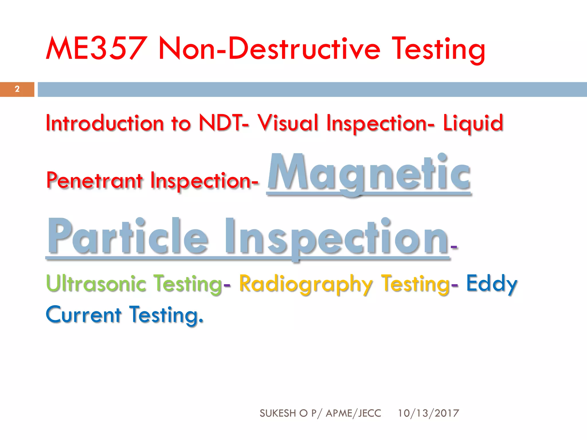 Magnetic Particle Inspection (MPI)- NDT | PDF