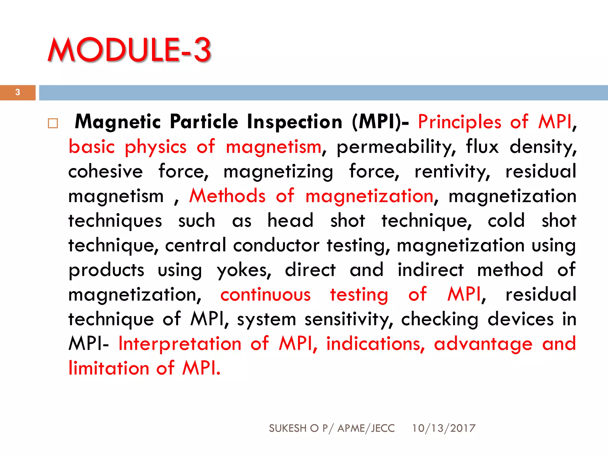 Magnetic Particle Inspection (MPI)- NDT | PDF