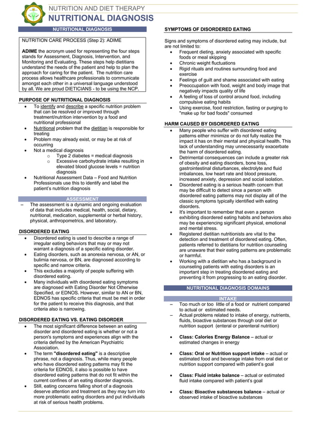 NDT MIDTERMS.pdf nutrion monitoring amd | PDF