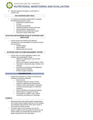 NDT MIDTERMS.pdf nutrion monitoring amd | PDF