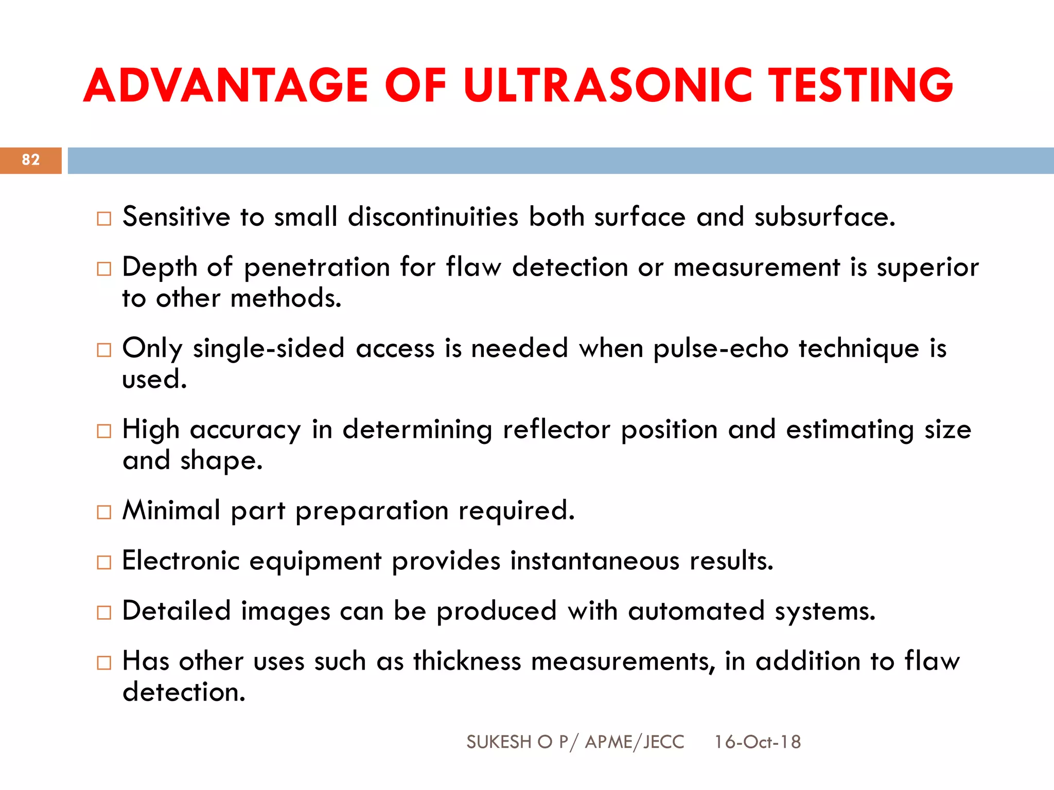 Ultrasonic Testing (UT)- NDT | PDF
