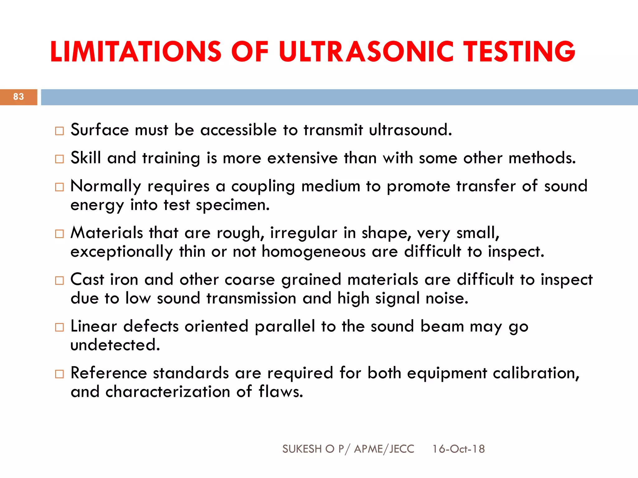 Ultrasonic Testing (UT)- NDT | PDF