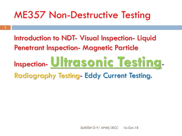 Ultrasonic Testing (UT)- NDT | PDF | Physics | Science