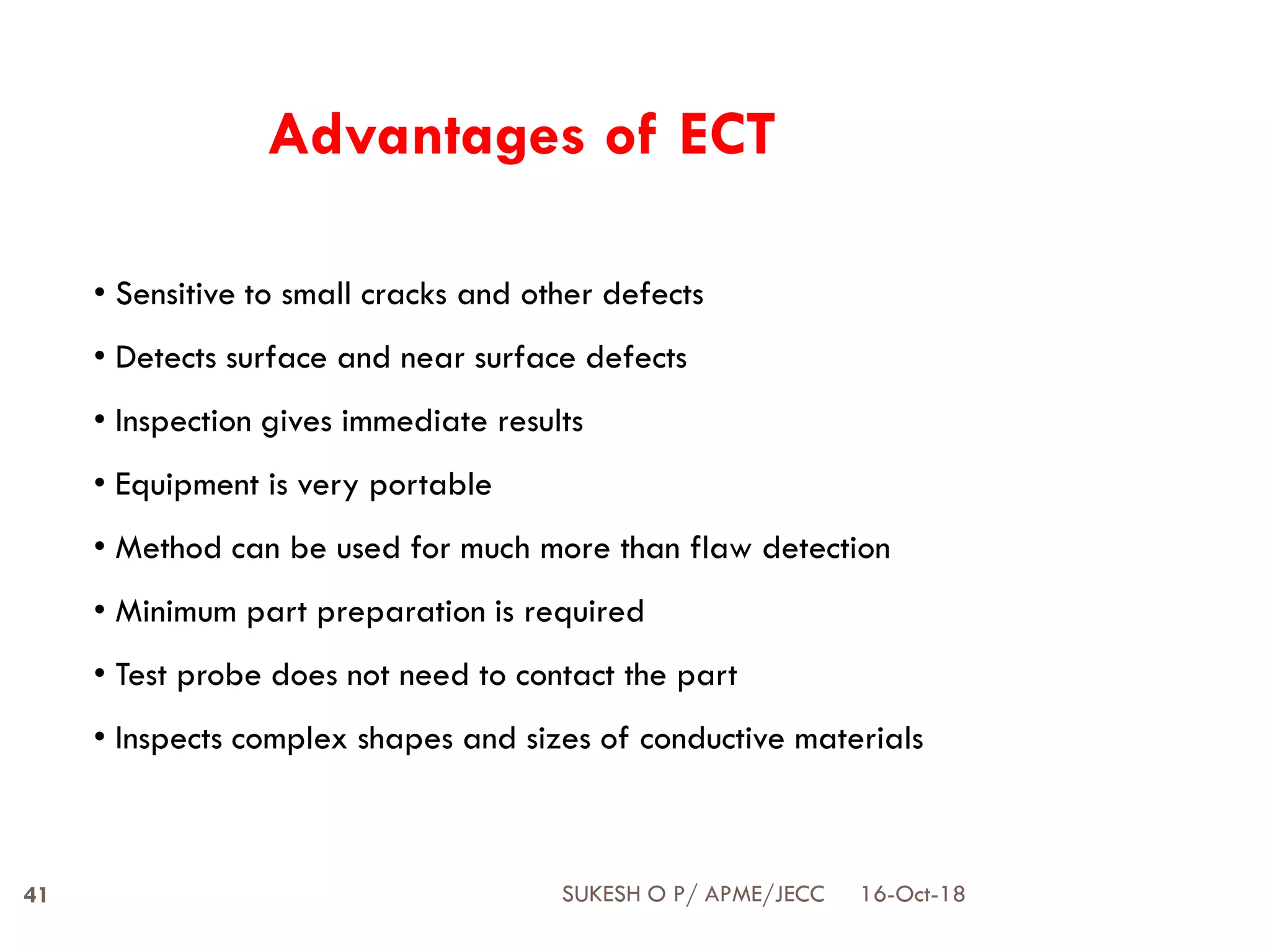 Eddy Current Testing (ECT)- NDT | PDF